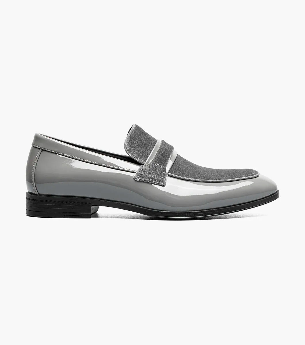 Stacy Adams Spratley Moc Toe Saddle Slip On Dress Shoes Gray 25686-020 ...