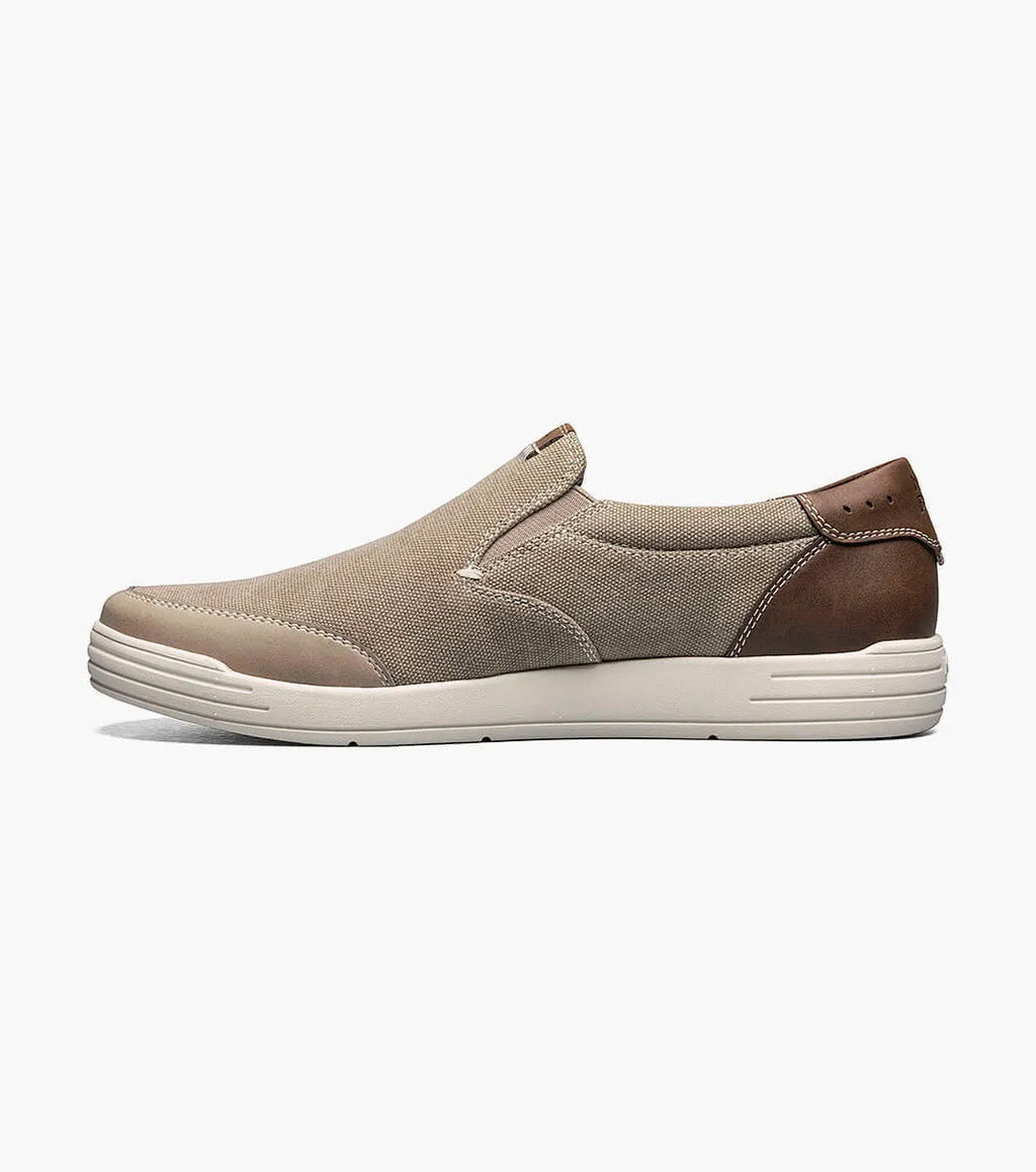 Nunn Bush KORE City Walk Canvas Moc Toe Slip On Stone 84896-275 – J ...