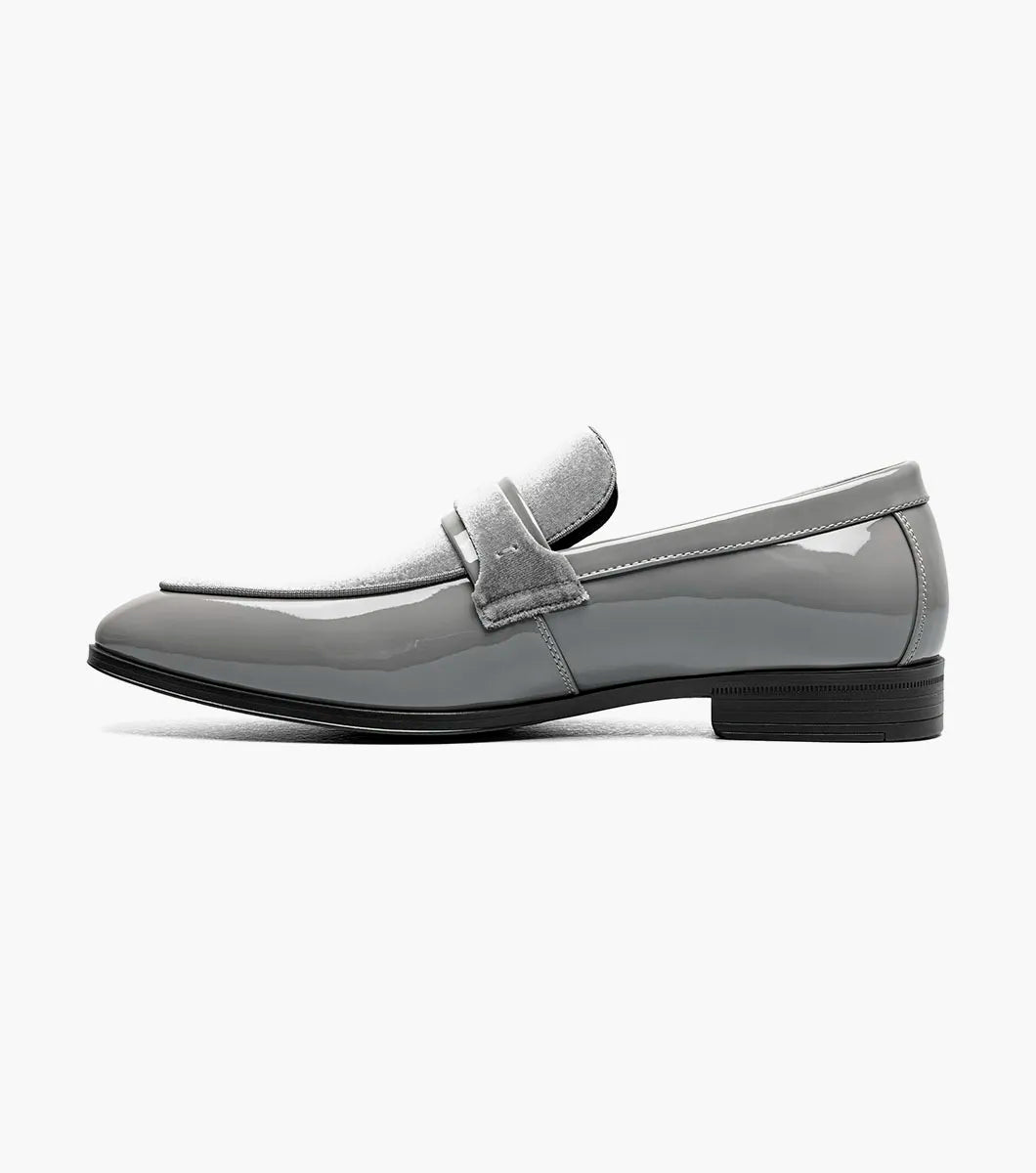 Stacy Adams Spratley Moc Toe Saddle Slip On Dress Shoes Gray 25686-020 ...