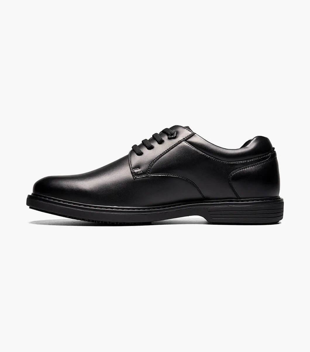 Nunn Bush Wade Work Plain Toe Oxford Chef Shoes Black Leather 84913-00 ...