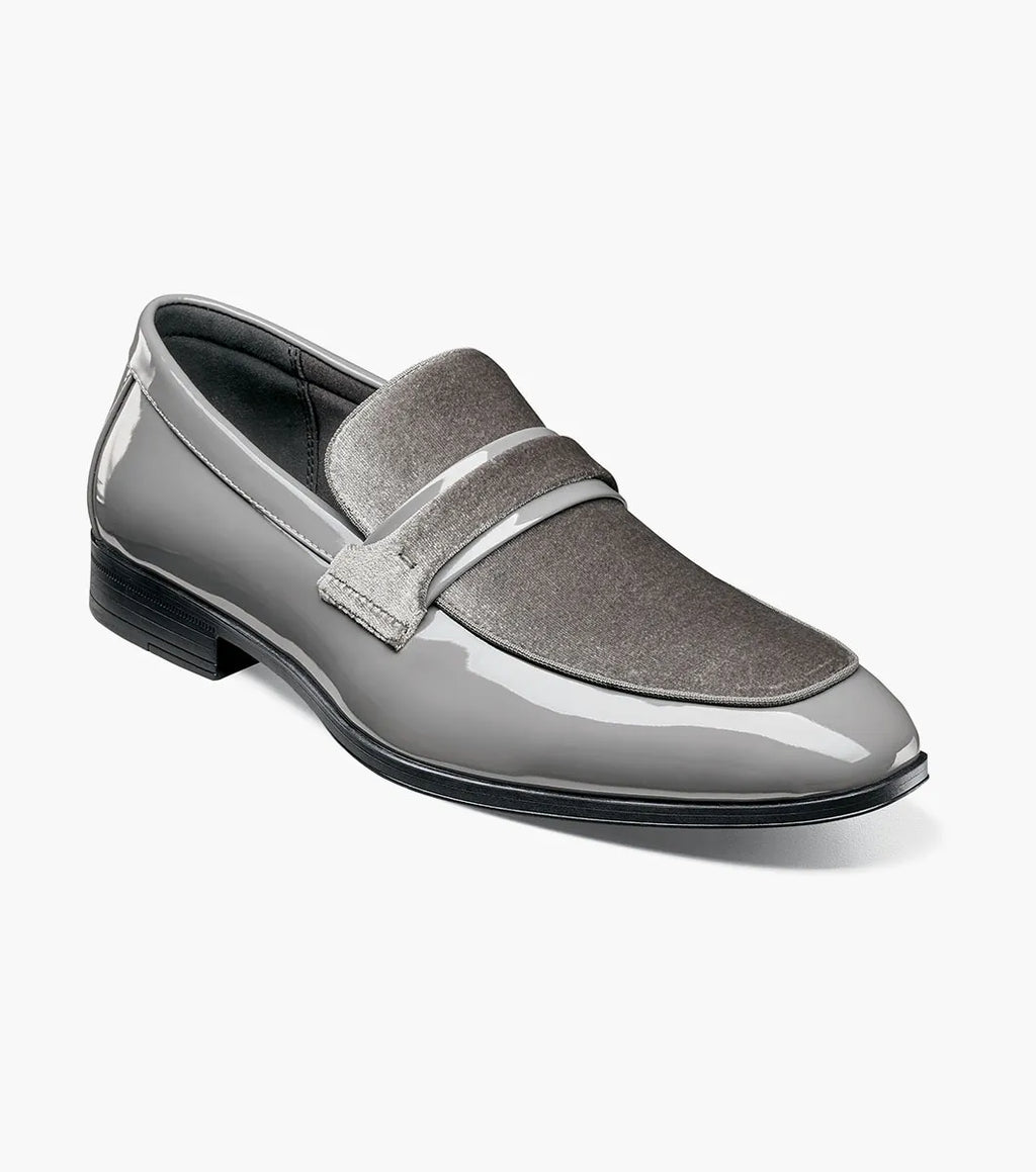 Stacy Adams Spratley Moc Toe Saddle Slip On Dress Shoes Gray 25686-020 ...