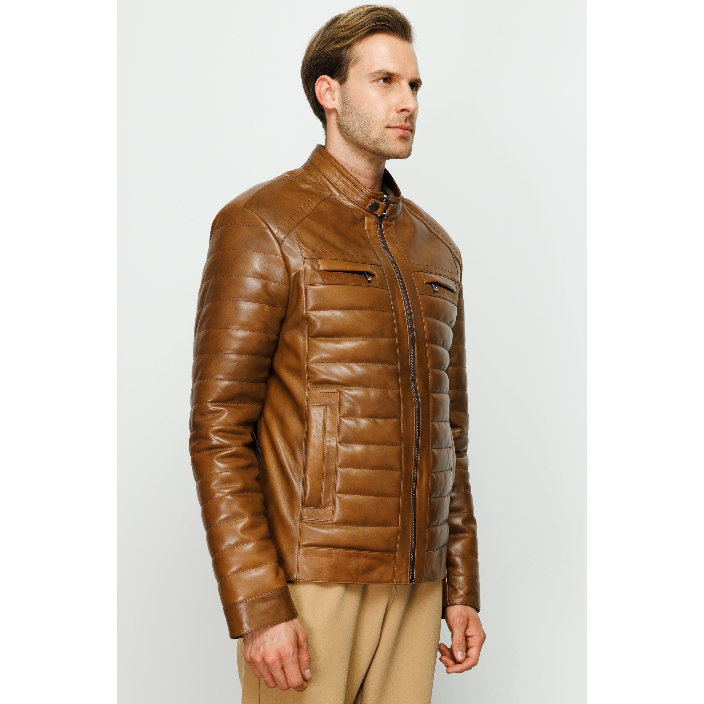 The Wilkerson Tan Leather Men Jacket J Valintin Men S Wear Legend