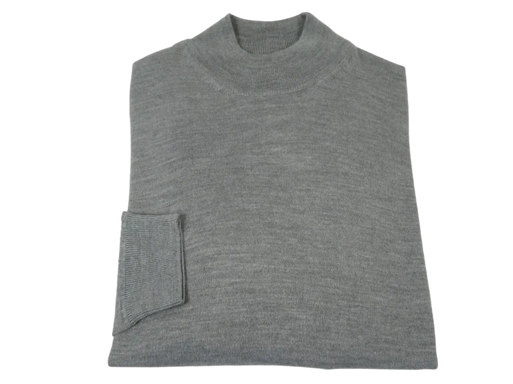 Men PRINCELY Italian Wool Blend Pullover Mock Slim 84001-00 Azof Gray ...