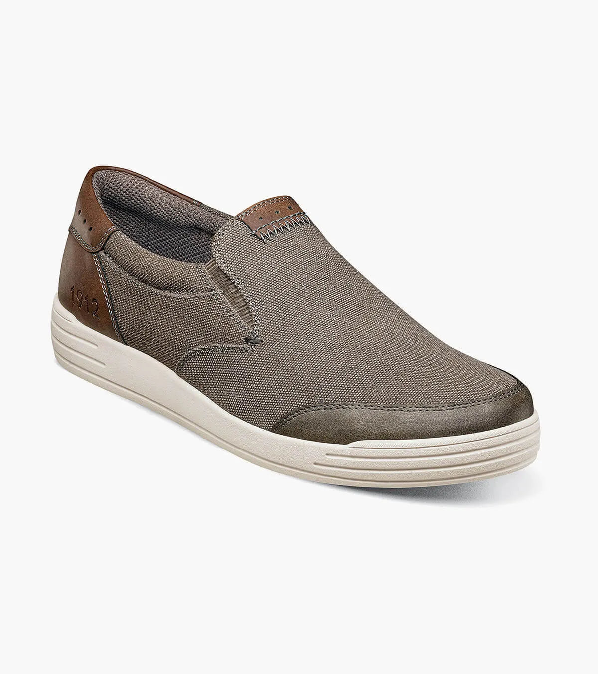 Nunn Bush KORE City Walk Canvas Moc Toe Slip On Cement Canvas 84896-03 ...