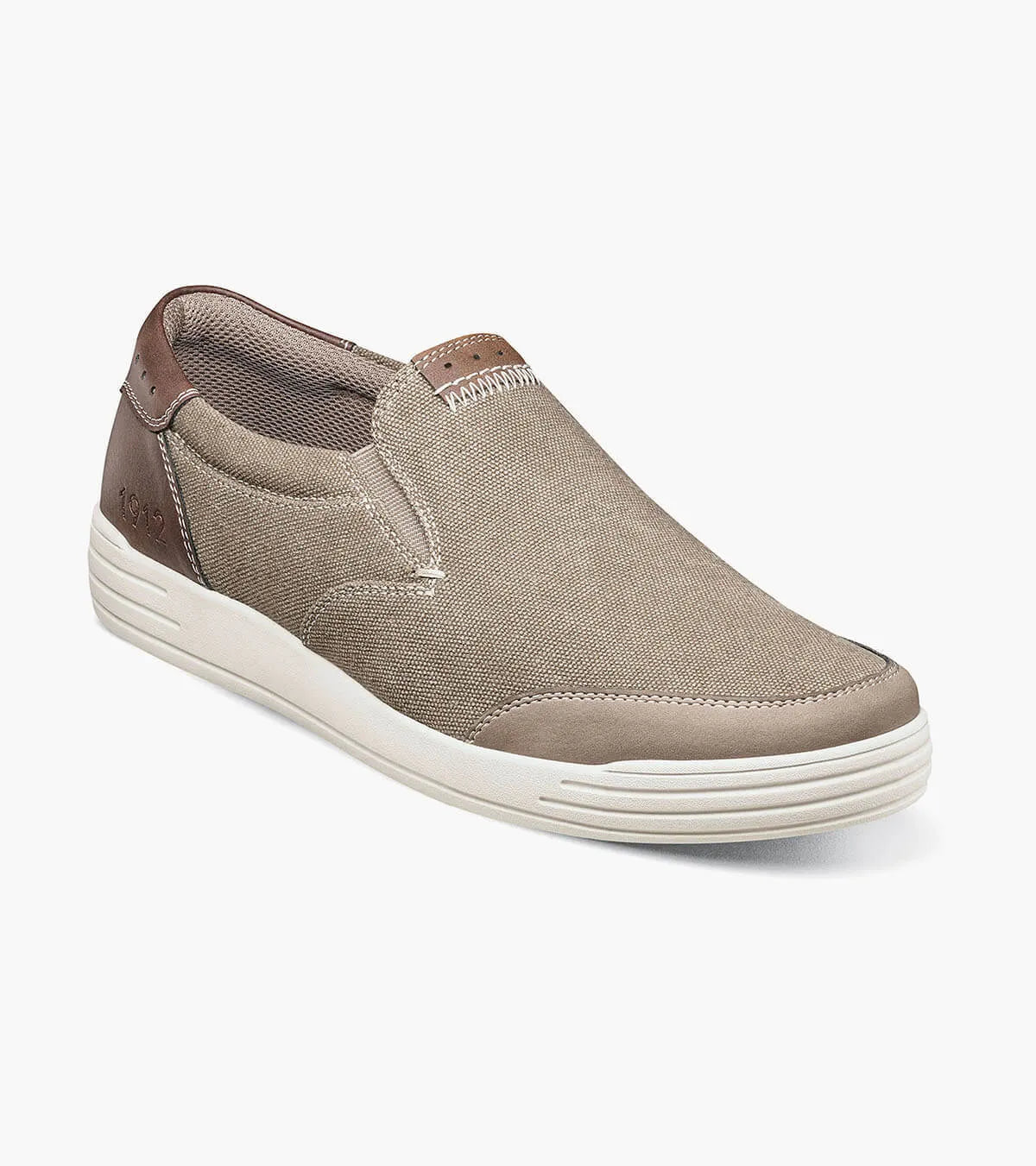 Nunn Bush KORE City Walk Canvas Moc Toe Slip On Stone 84896-275 – J ...