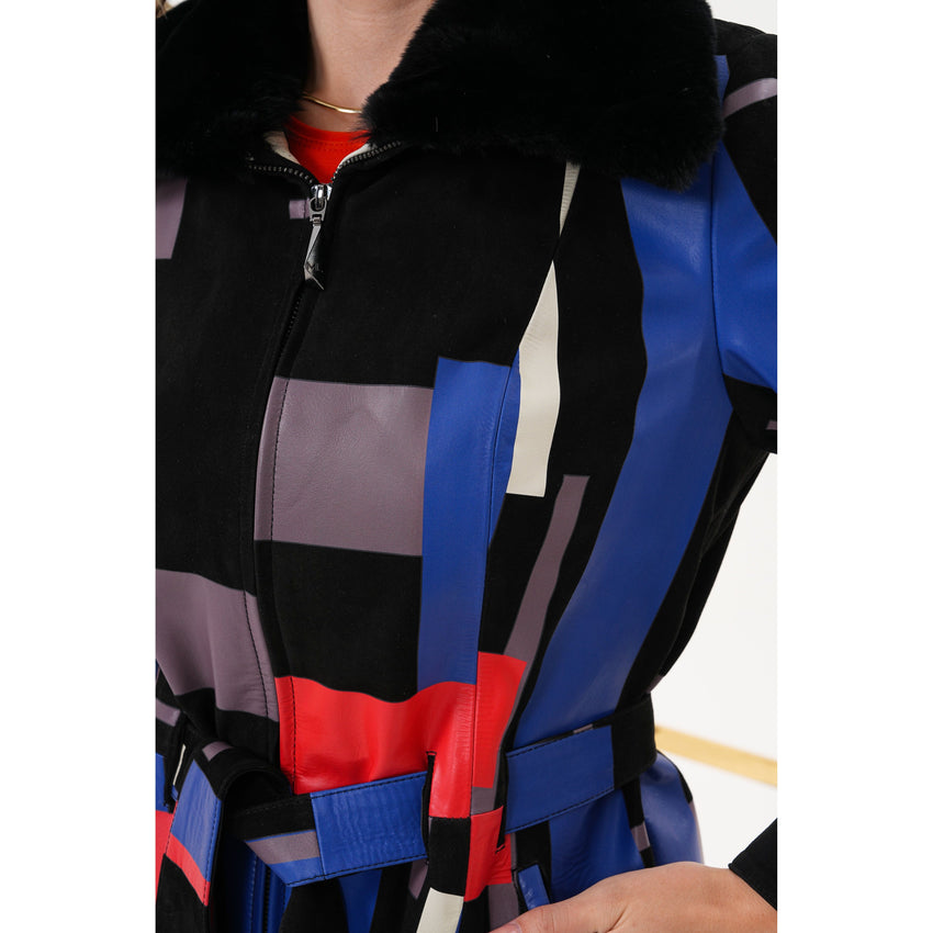 The Mirage Geo Pattern Leather Women Jacket – J.Valintin Men's Wear Legend