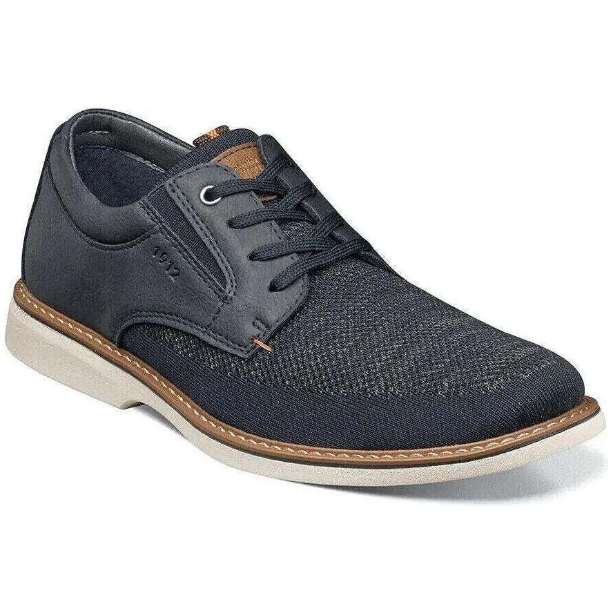 Men's Nunn Bush Otto Knit Plain Toe Oxford Walking Shoes Navy Multi 84 ...