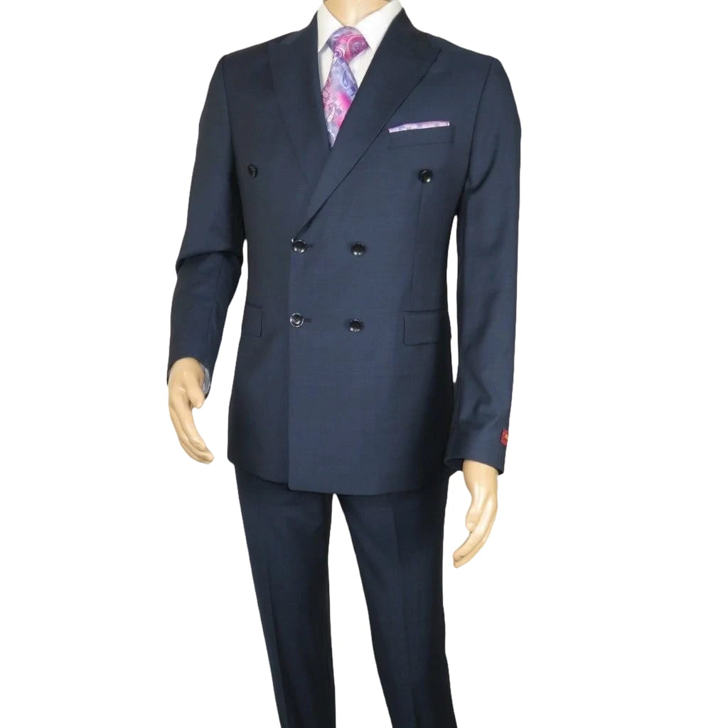Men Suit BERLUSCONI Turkey Italian Wool 180's Double Breasted UGS94-09 ...